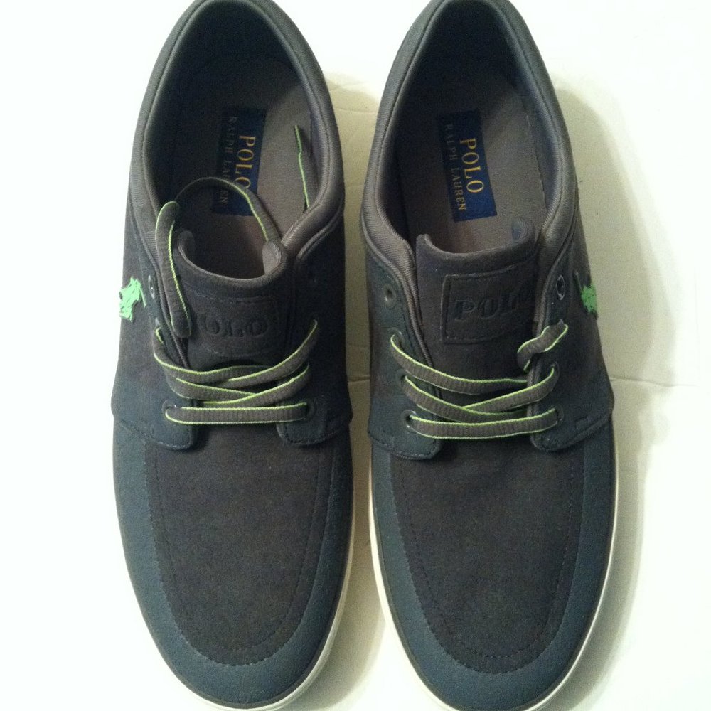 Polo Ralph Lauren Mens New Gray Tech Nubuck Upper Fas… - Gem